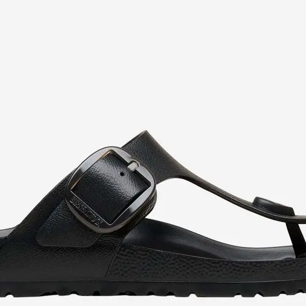 BIRKENSTOCK Gizeh Big Buckle Mules - Black