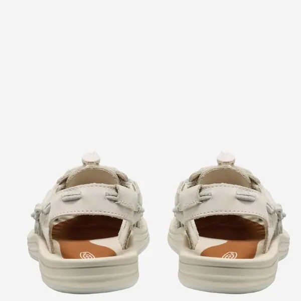 Keen Uneek Leather Sandals With Woven Upper And Quicklace Fastening - Red