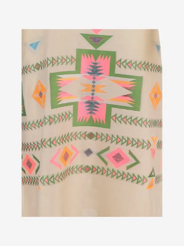 NEMA Long Dress With Geometric Pattern