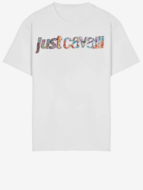 Just Cavalli Cotton T-shirt With Logo - White