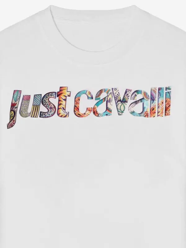 Just Cavalli Cotton T-shirt With Logo - White