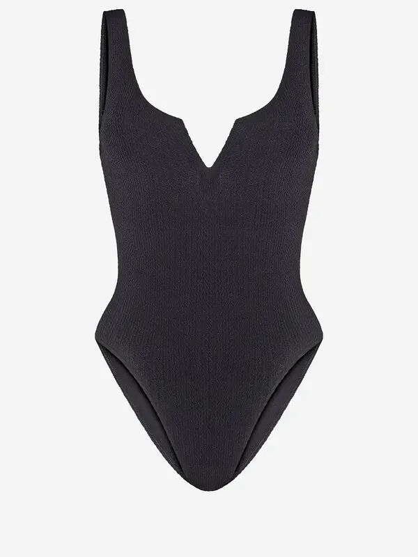 SORBET ISLAND Ava V-neck One-piece Swimsuit - Black