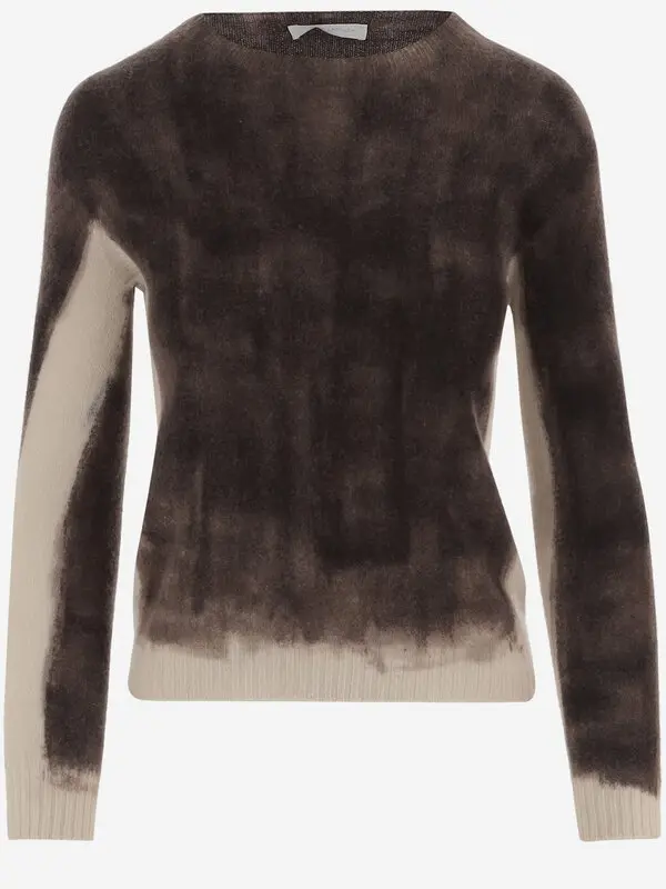 OLIVER LATTUGHI Cashmere Sweater With Gradient Effect - Brown