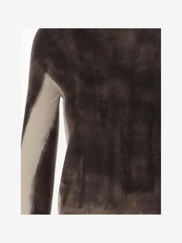 OLIVER LATTUGHI Cashmere Sweater With Gradient Effect - Brown