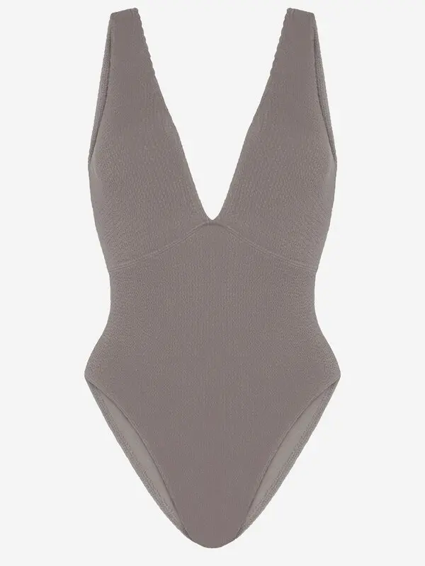 SORBET ISLAND Ariel V-neck One Piece Swimsuit - Beige
