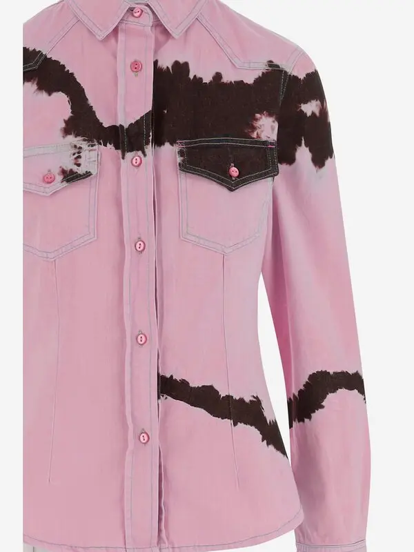 DON'T @ ME Tie-dye Cotton Shirt