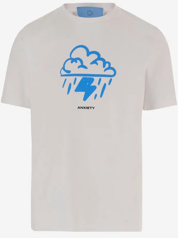 11:11 L.U.C.K. Cotton T Shirt With Logo Print