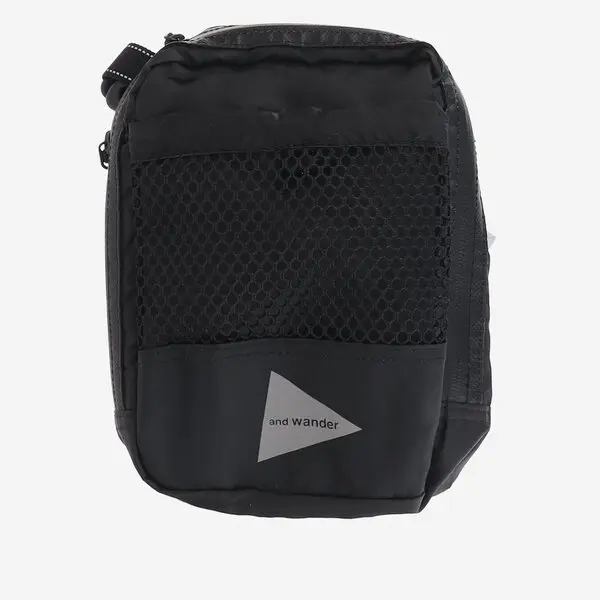 AND WANDER Nylon Cross Body Bag With Logo - Black
