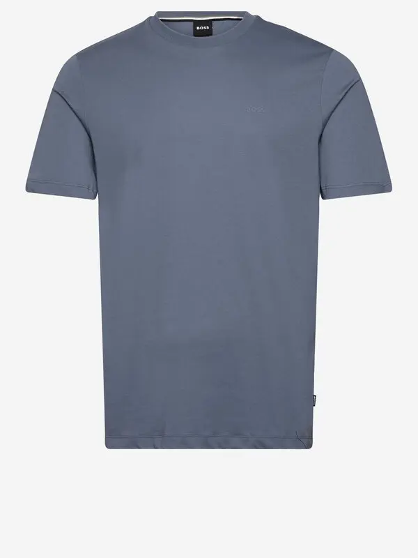 Hugo Boss Cotton T Shirt With Logo - Blue