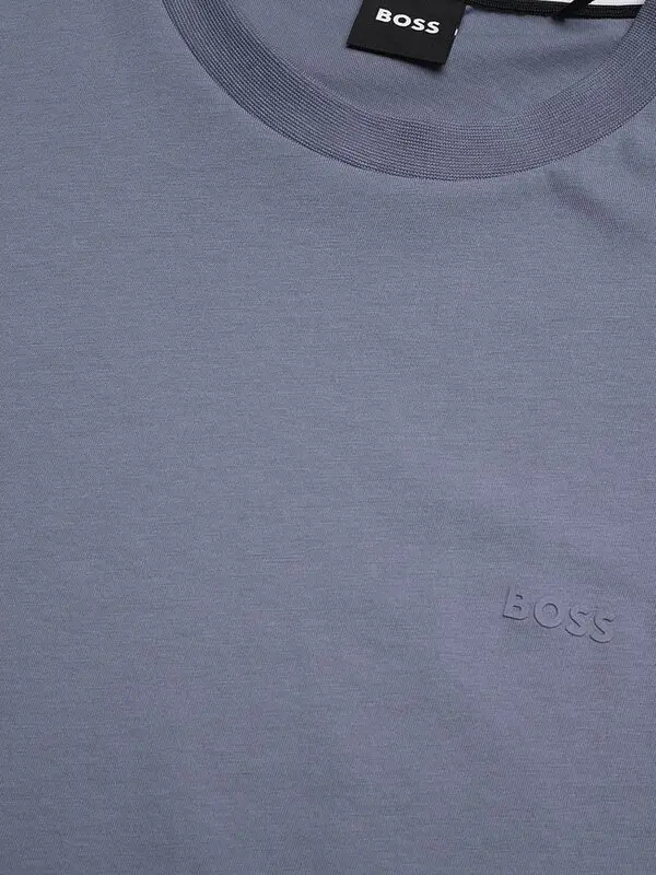 Hugo Boss Cotton T Shirt With Logo - Blue