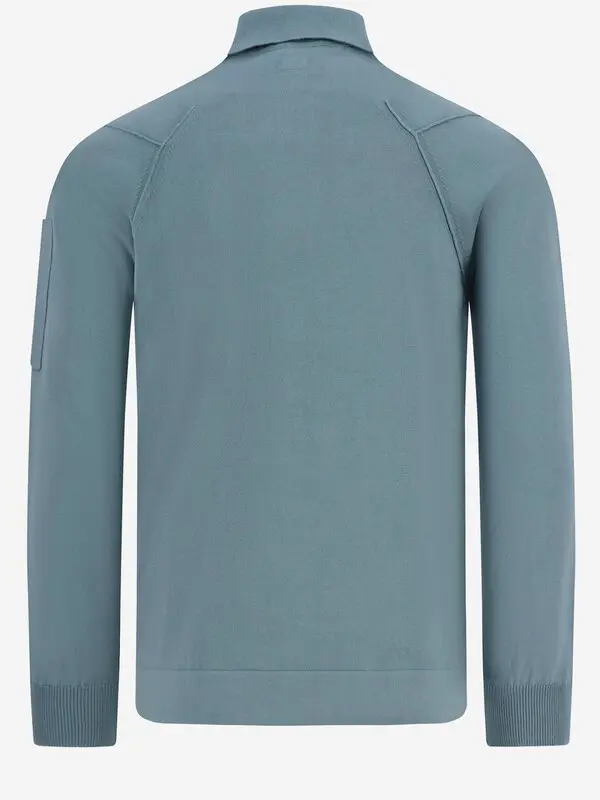 C.P. COMPANY Long Sleeved Cotton Polo Shirt