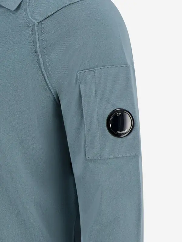 C.P. COMPANY Long Sleeved Cotton Polo Shirt