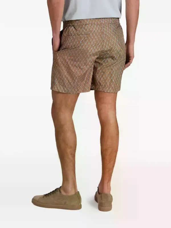 SLOWEAR Geometric Print Swim Shorts