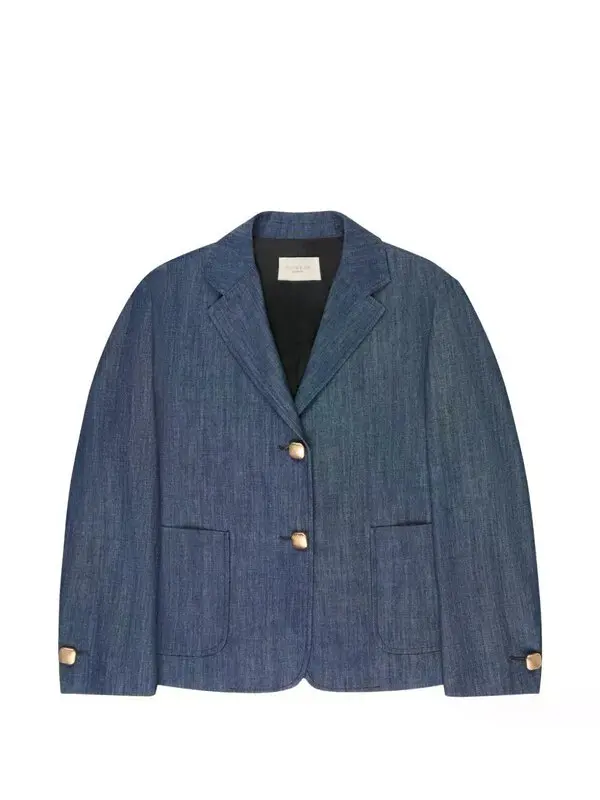 SLOWEAR Boxy-fit Button-fastening Blazer - Blue