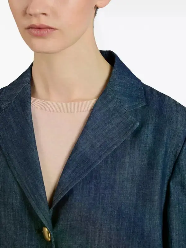SLOWEAR Boxy-fit Button-fastening Blazer