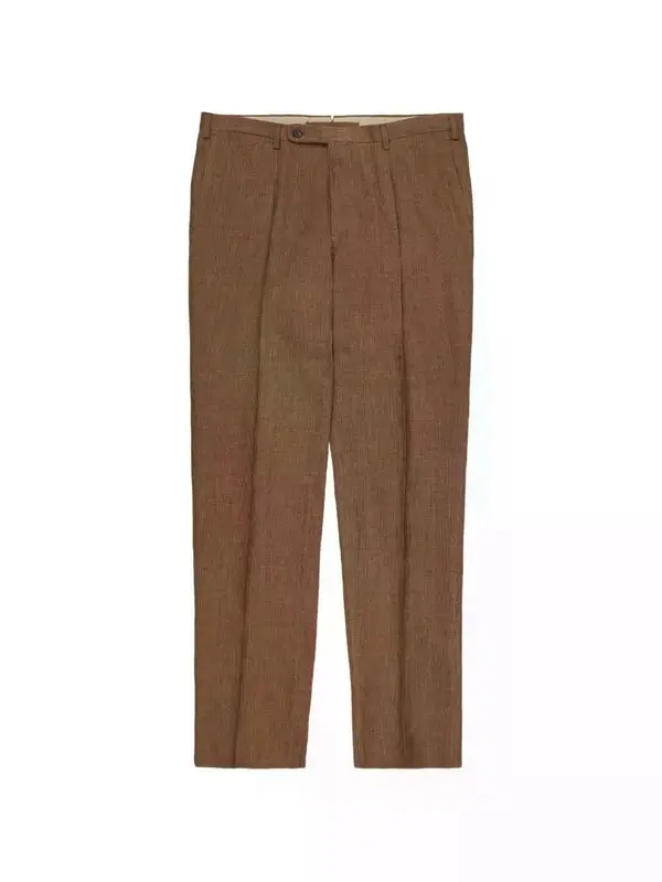 Incotex Micro Houndstooth Linen Trousers
