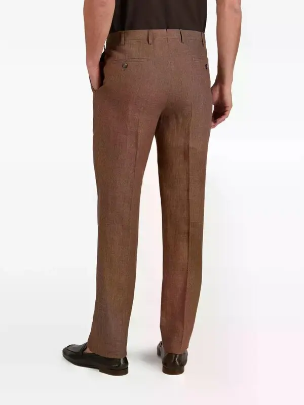 Incotex Micro Houndstooth Linen Trousers