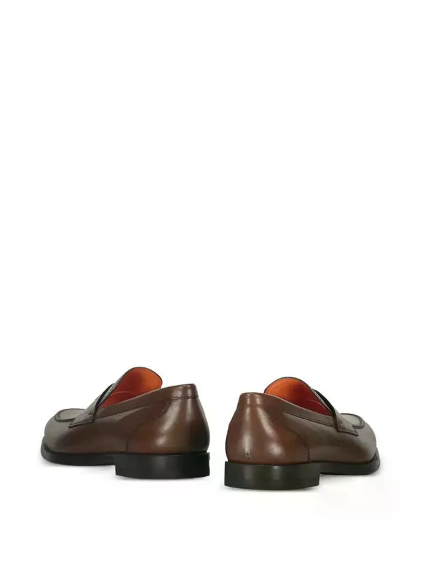 Santoni Penny-slot Loafers - Brown