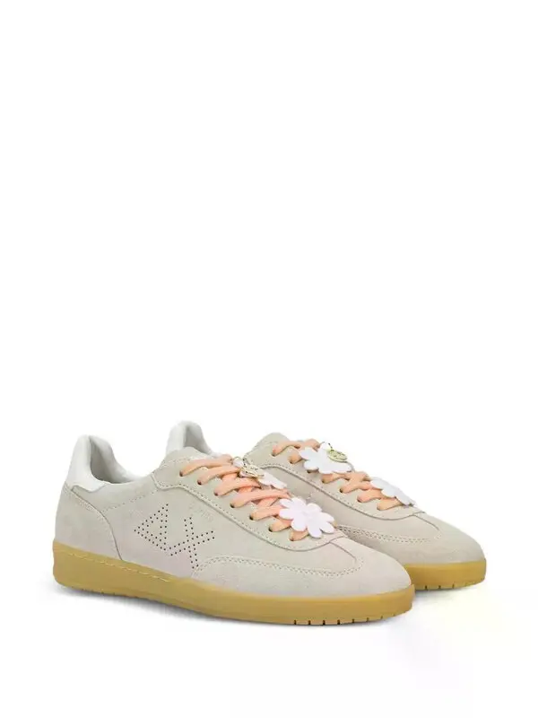 SUN 68 California Sun Flower Embellished Perforated Sneakers