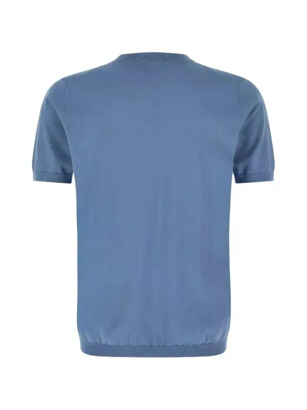 PAOLO RAGAZZINI Short-sleeve Knitted T-shirt - Blue