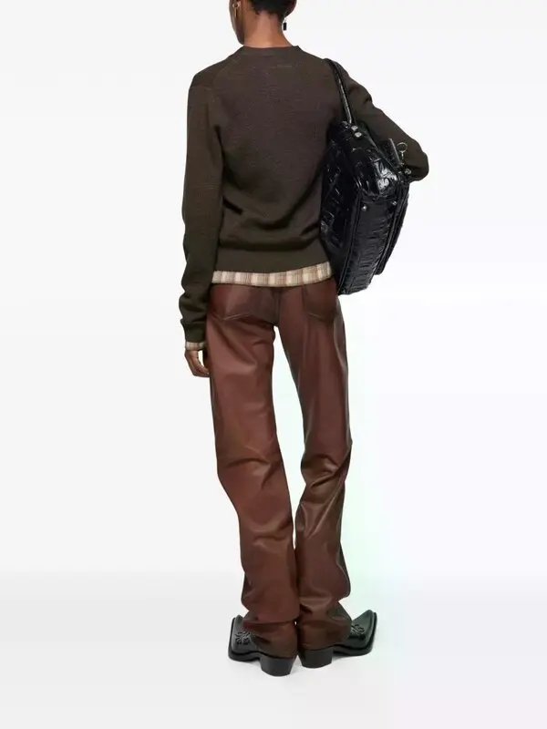 Acne Studios V-neck Check-detail Cardigan