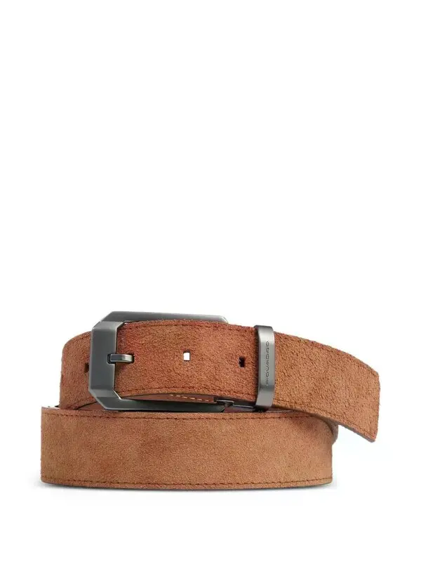PIQUADRO Suede Leather Belt - Neutrals