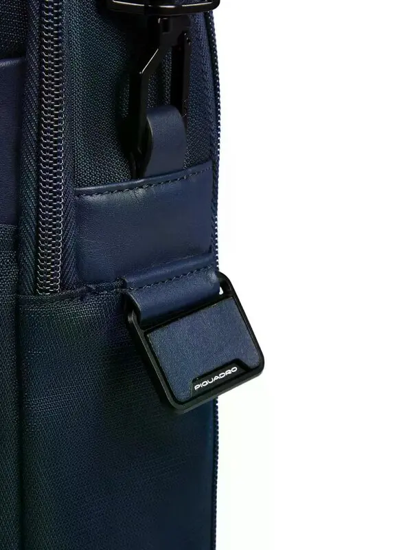 PIQUADRO Laptop Bag With Leather Trim