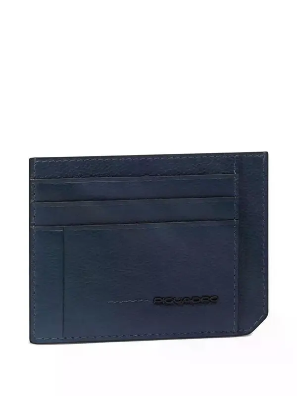 PIQUADRO Logo-plaque Leather Card Holder
