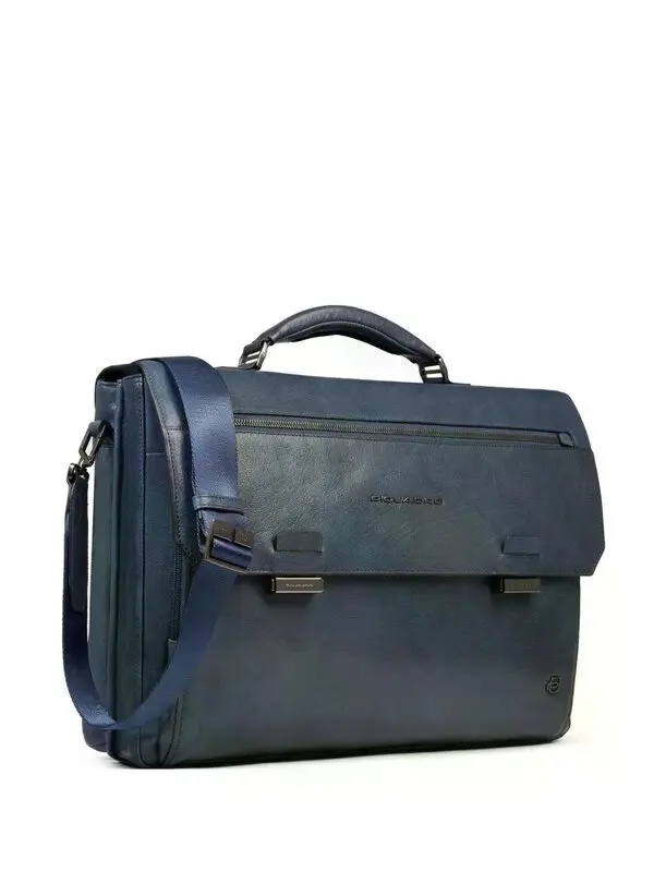 PIQUADRO Grained Leather Briefcase