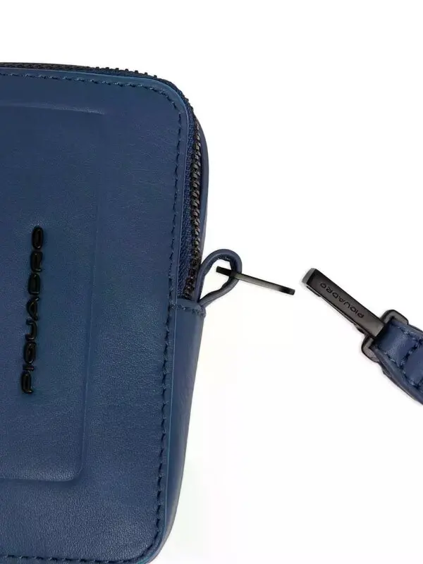 PIQUADRO Leather Wrist-strap Clutch Bag