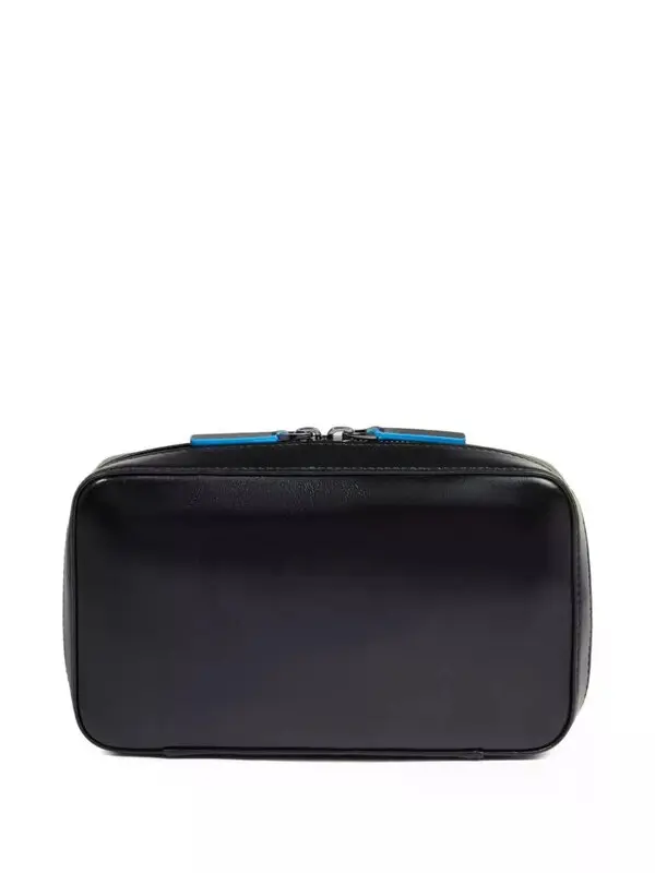 PIQUADRO Logo-plaque Leather Pouch