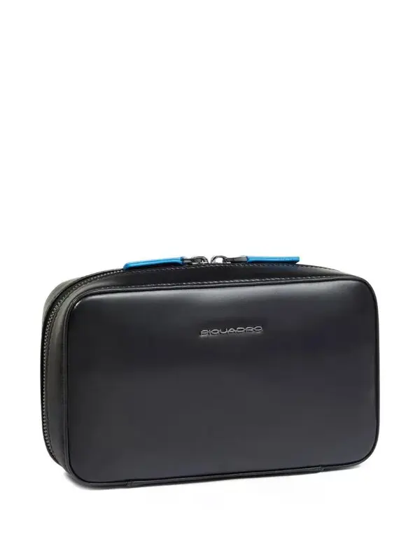 PIQUADRO Logo-plaque Leather Pouch
