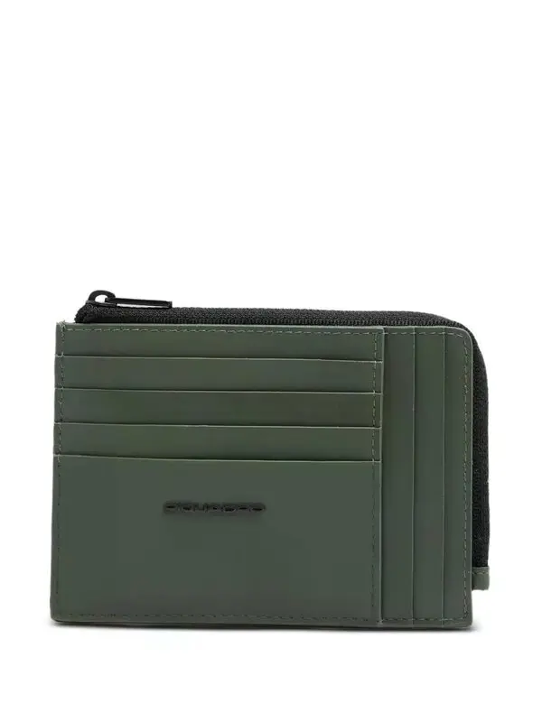 PIQUADRO Zipped Logo Wallet - Green