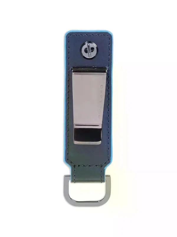 PIQUADRO Logo-debossed Leather Keyring