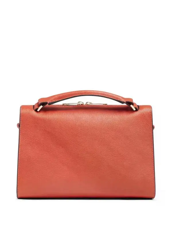 PIQUADRO Grained Leather Shoulder Bag