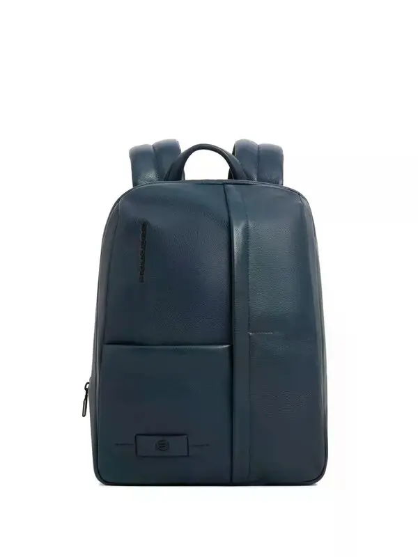 PIQUADRO Expandable Leather Backpack