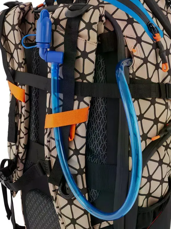 PIQUADRO Hexagon-print Backpack