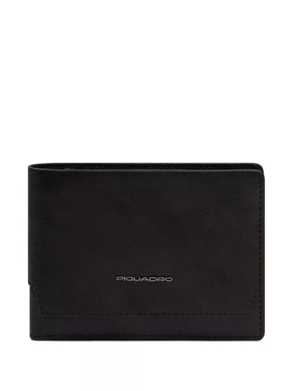 PIQUADRO Bifold Leather Wallet - Black