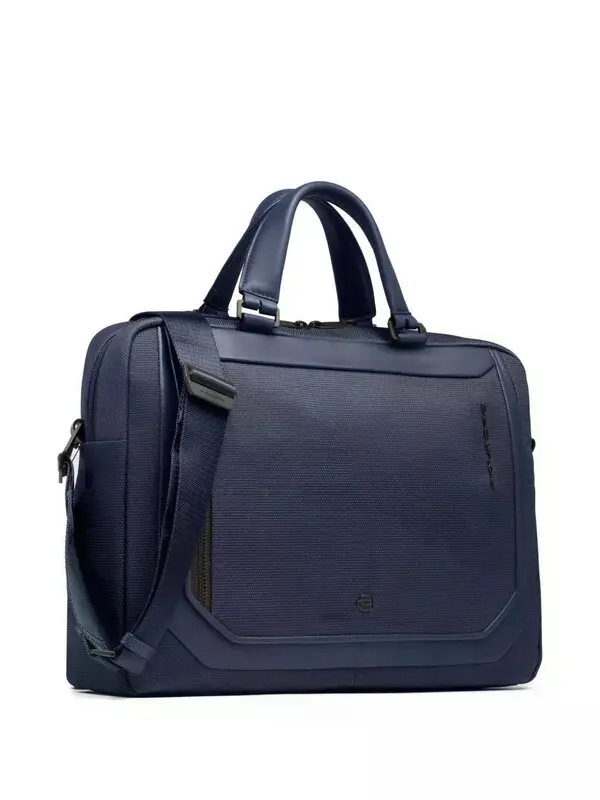 PIQUADRO Leather Trimmed Laptop Bag