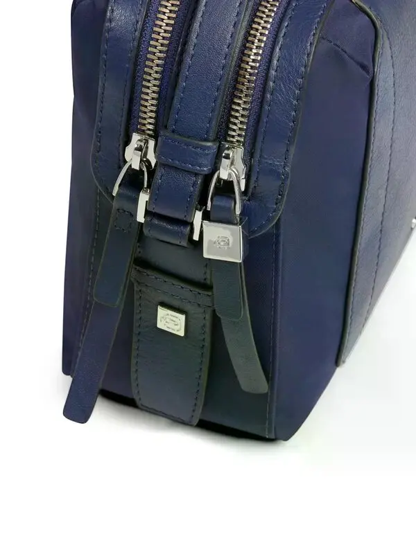 PIQUADRO Leather Panelled Cross Body Bag
