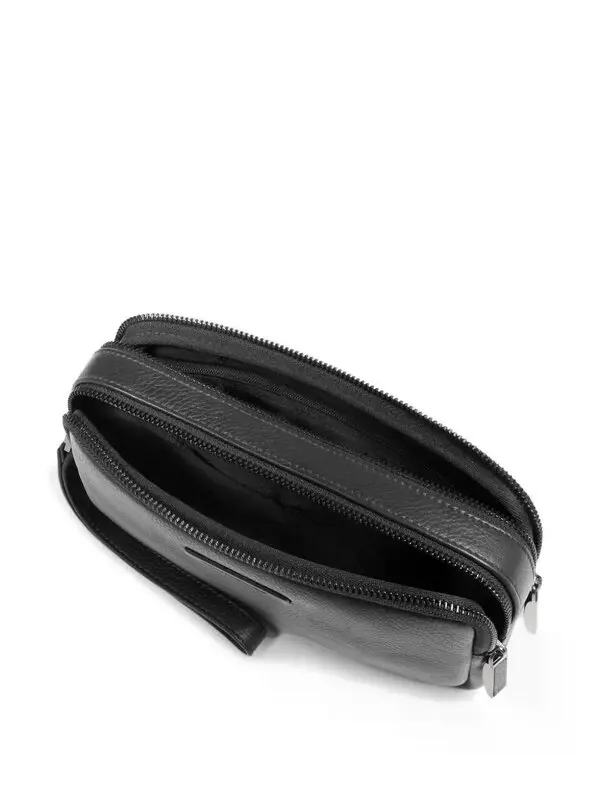PIQUADRO Grained Leather Clutch Bag