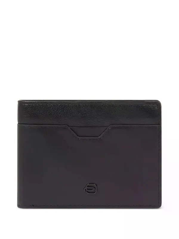 PIQUADRO Logo-plaque Leather Wallet - Black