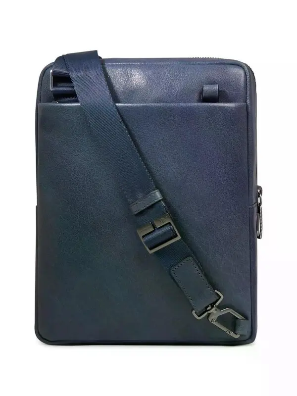 PIQUADRO Grained Leather Crossbody Bag