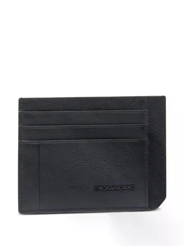 PIQUADRO Grained Leather Card Holder
