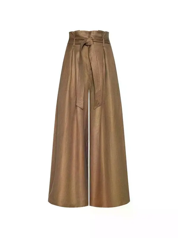 L'Agence Lowen Belted Palazzo Pants