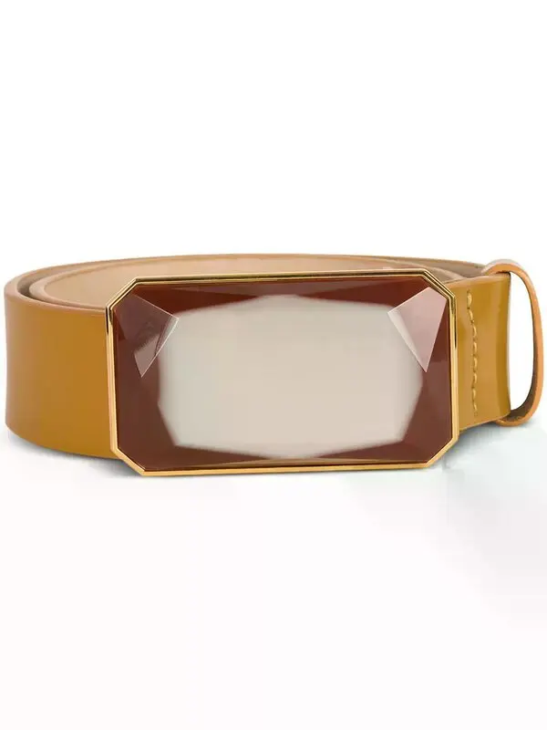 Silvia Tcherassi Dora Leather Belt - Yellow