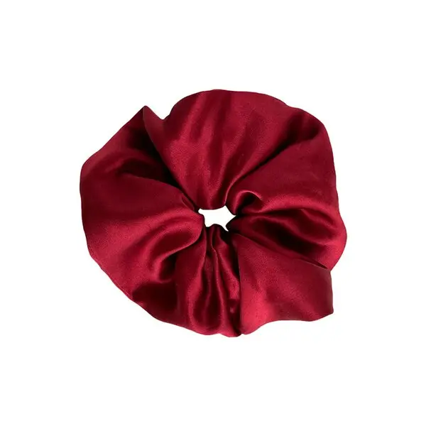 CREASE Silk Scrunchie - Red