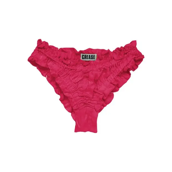 CREASE Silk Scalloped Briefs Fuchsia - Pink