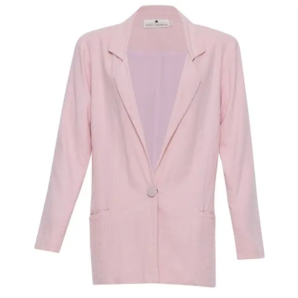 STATE OF GEORGIA The Linen Blazer - Pink