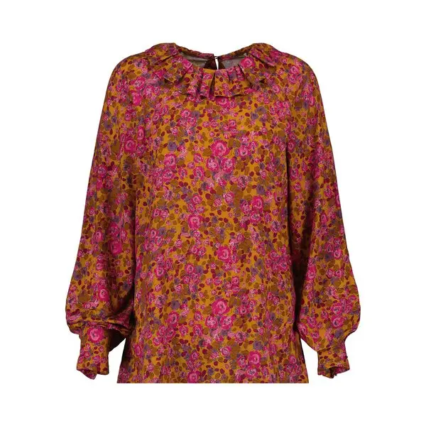 PALINGÉNÉSIE Carmen Retro Floral Blouse